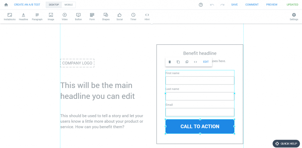 How to integrate instapage with usetrue? | True Help Center